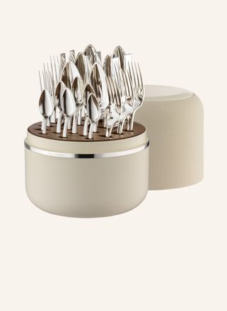 Robbe & Berking Robbe & Berking 24-Tlg. Besteckset The Box Creme Riva (150g Massiv Versilbert) silber