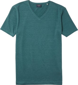 Olymp Herren T-Shirt Langarm Casual.Wirk,Einfarbig,Regular fit,kristallgrün 42,XXL