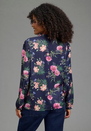 Laura Scott Druckbluse femininer Stil, leicht gl&auml;nzend, aus Polyester