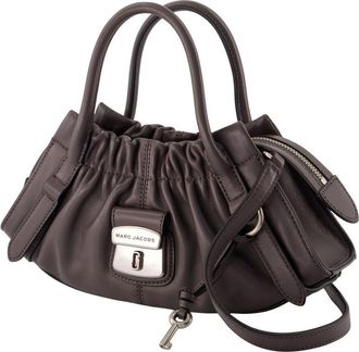 Marc Jacobs Womens The Small Satchel Shoulder Bag - Marc Jacobs Leather Brown Lambskin Shoulder-Hobo-Bags
