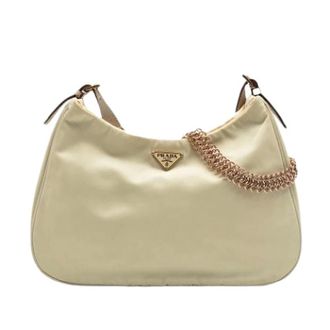 Prada Pre-owned Sac bandouli&egrave;re en nylon - Femme - Pre-owned - Beige - Taille: ONE Size