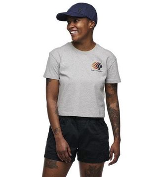 Black Diamond Faded Crop SS - T-Shirt - Damen