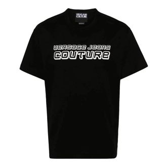 Versace Jeans Couture Embossed Logo T-shirt - - Tops - Herren - Schwarzk - M