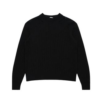 _J.L-A.L_ Strickpullover mit Rundhalsausschnitt - - Knitwear - Herren - Schwarzk - XL