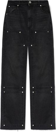 44 Label Group Homme, Jeans, Noir, Taille: S Jeans avec ourlets &agrave; bords francs