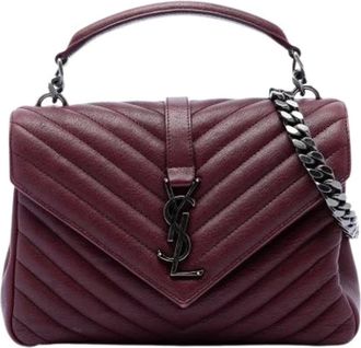 Saint Laurent Pre-owned College Satchel - Femme - Pre-owned - Rouge - Taille: ONE Size