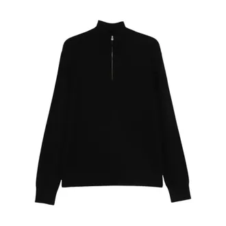 Ermenegildo Zegna Homme, Sweatshirts et sweats &agrave; capuche, Noir, Taille: M Pull zipp&eacute; en maille