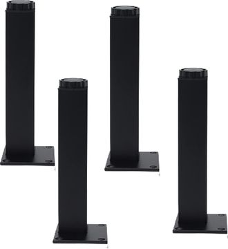 Generic Verstellbare quadratische Tischbeine aus Metall, Sofabeine, Stützbeine für Badezimmerschränke, Füße für Küchenschrank, für TV-Schränke, Nachttisch, mi