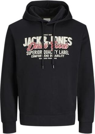Jack & Jones Jjelogo Noos Sweat &agrave; Capuche pour Homme, col 25/26, Noir, XXL