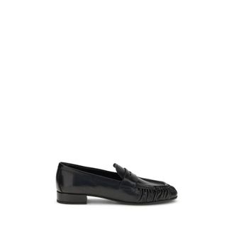 Prada Lederloafer mit Blockabsatz - - Shoes - Damen - Schwarzk - 36 EU