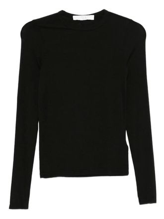 Tela T-Shirt mit rundem Ausschnitt - Schwarz