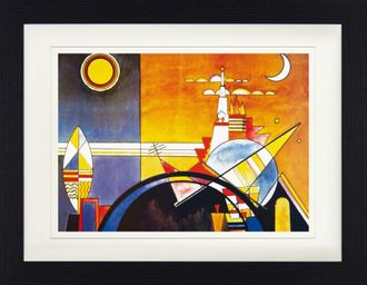 1art1 Wassily Kandinsky Poster Das Gro&szlig;e Tor Von Kiew, 1928 Gerahmtes Bild Mit Edlem Passepartout | Wand-Bilder | Im Bilderrahmen 40x30 cm