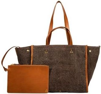 Jerome Dreyfuss Sac cabas L&eacute;on M en coton et cuir