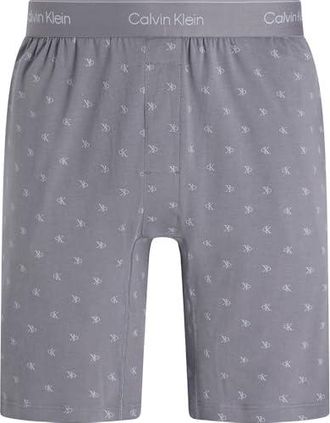 Calvin Klein Sleep Short 000Nm2847E, Grey (Diamond Logo_Smoked Pearl), S Homme