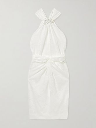 Shushu/Tong Minikleid Aus Spitze Mit Raffungen Und Verzierungen - Weiß