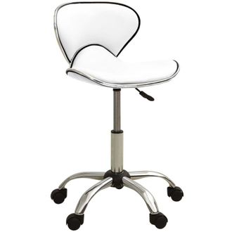 vidaXL Chaise de bureau Fauteuil de Bureau Blanc Similicuir vidaXL
