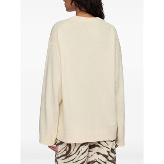 Ganni Strawberry Intarsia Sweater - Beige