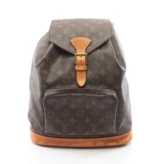 Louis Vuitton Pre-owned Sac &agrave; dos Montsouris Monogram - Femme - Pre-owned - Brun - Taille: ONE Size