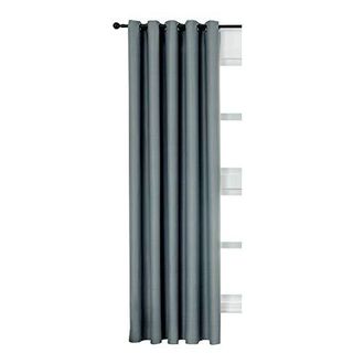 Woltu Rideau Occultant, avec OEillets, Rideau Thermique Isolant, 1 Pièce, 135x225cm,Gris Ardoise