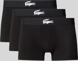 Lacoste Trunks mit elastischem Logo-Bund im 3er-Pack