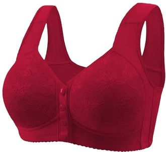 Generic Sous-v&ecirc;tements tendance et d&eacute;contract&eacute;s pour femmes sur le devant pour les personnes &acirc;g&eacute;es, soutien-gorge doux pour la peau et confortable, soutien-go