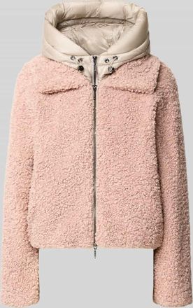 AMBER & JUNE Jacke aus Teddyfell mit Zweiwege-Rei&szlig;verschluss