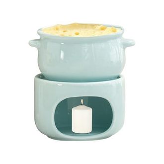 Generic Tasse à fondue | Pot en céramique résistant à la chaleur, tasse à chocolat fondue avec fourchettes - pour fromage, guimauve, dessert, boisson, dîner, 