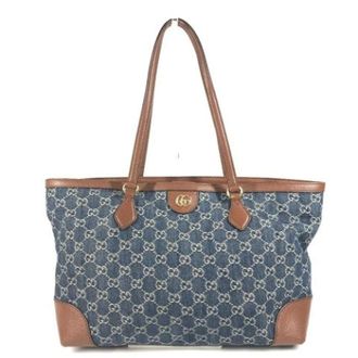 Gucci unisex, Pre-owned, Bleu, Taille: ONE Size Sac fourre-tout en denim Pre-owned