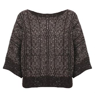D.exterior Pullover mit weitem Stehkragen - - Knitwear - Damen - Braun - S