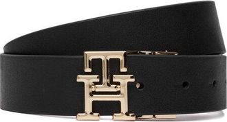 Tommy Hilfiger G&uuml;rtel Th Logo Rev 3.0 Pebble AW0AW18691 Schwarz