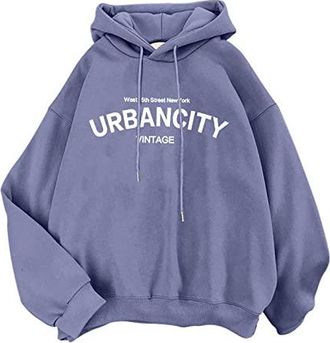 Generic 2026 Sweat à capuche mignon à manches longues pour femmes pour adolescentes vêtements esthétiques, bleu, XXL