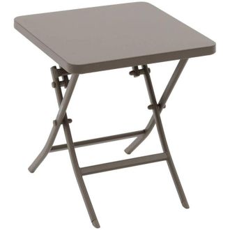 Hesperide Hesperide - Quadratischer Garten-Beistelltisch Greensboro Kaffee 40 x 40cm aus Stahl - Hesp&eacute;ride