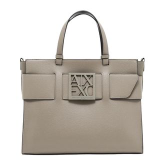 A|X Armani Exchange Braune Tote Tasche mit individuellem Logo - - Bags - Damen - Braun - ONE SIZE