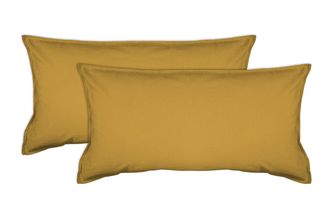 jilda-tex Bio-Bettw&auml;sche Stone-Washed Renforce Lissabon 100% Bio-Baumwolle Knitterlook Stehsaum B&uuml;gelfrei Uni Leinen-Optik B&uuml;gelfrei GOTS Made in Green (Senfgel