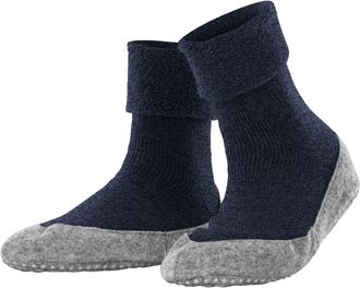 Falke Stoppersocken Cosyshoe W Hp Wolle rutschhemmende Noppen 1 Paar, Blau Marine Melange 6794, 41-42