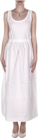 Alpha Studio Femme, Robes, Blanc, Taille: 40 FR Robe Maxi &agrave; Deux Poches