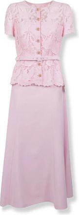 Self Portrait Femme, Robes, Rose, Taille: 40 FR Midi Dress