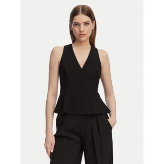 HUGO BOSS Bluse Carmint 50559304 Schwarz Slim Fit