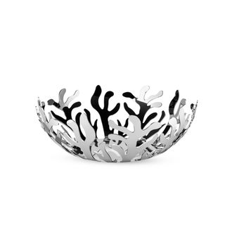 Alessi Mediterraneo Obstschale aus Edelstahl, 29 cm, Silber