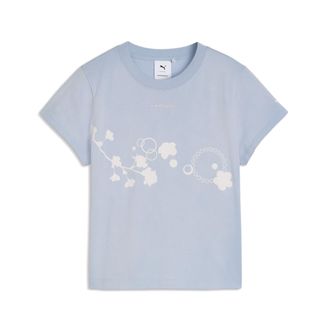 Puma T-shirt slim PUMA x MADHAPPY Femme, V&ecirc;tements, Bleu, XS