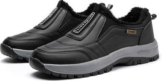 Generic Generisch Chaussures de sport pour homme - Imperm&eacute;ables - Avec doublure chaude - En cuir synth&eacute;tique - Sans lacets - Chaussures de loisirs - Semelles 