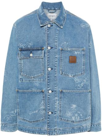 Carhartt Work in Progress veste Stamp en jean - Bleu