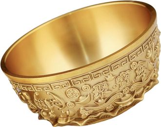 Garneck Messing-schatzschale Für Dekoration Handgefertigte Messing-schatzbecken Im Chinesischen Stil Kleine Schüssel Für Tischdekoration Heimdekoration Langle