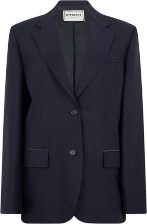 Iceberg Blazers en cuir - Femme - Vestes - Bleu - Taille: 36 FR