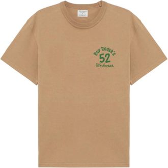 Roy Rogers Homme, Tops, Beige, Taille: L T-Shirt Jersey Botanics Dyed
