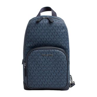 Michael Kors Canvas Umh&auml;ngetasche mit exklusivem Druck - - Bags - Herren - Blau - ONE SIZE