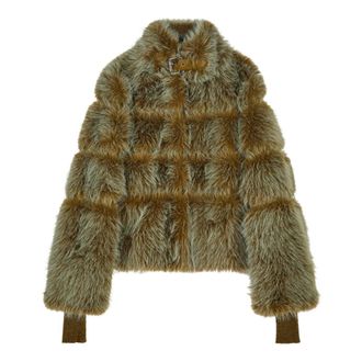 Patrizia Pepe Kurze flauschige Jacke - - Jackets - Damen - Braun - S