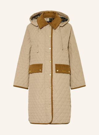Barbour Steppmantel Ravensden Quilt Mit Abnehmbarer Kapuze beige