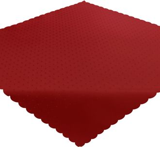 Matches 21 Tischdecke 110 x 110 cm für Küche & Esstisch in Dunkelrot - Waschbare Landhaus Mitteldecke