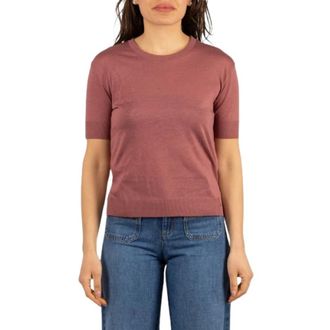 Herno Femme, Pulls, Rose, Taille: 40 FR T-shirt ras du cou